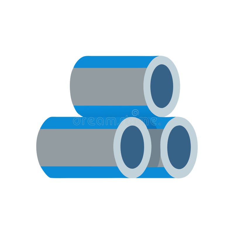 Robust Steel Pipe Icon for Design Stock Illustration - Illustration of ...