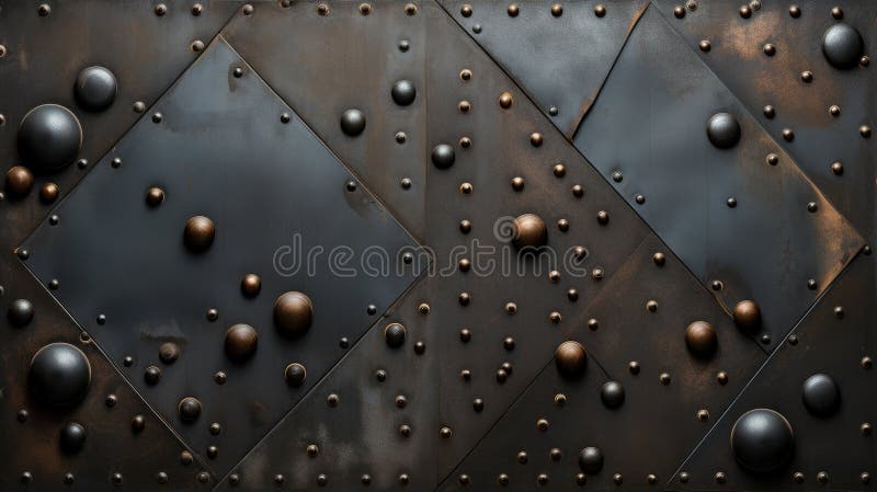 Robust Steel Plate Adorned with Rivets for Industrial Durability. Ai ...