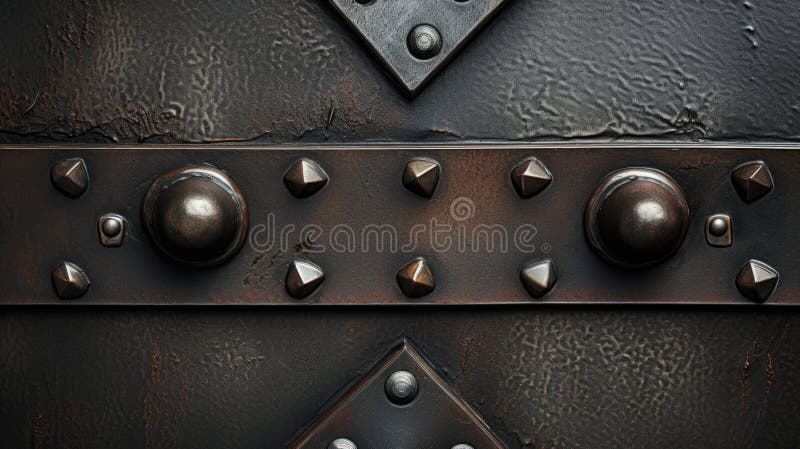 Robust Steel Plate Adorned with Rivets for Industrial Durability. Ai ...