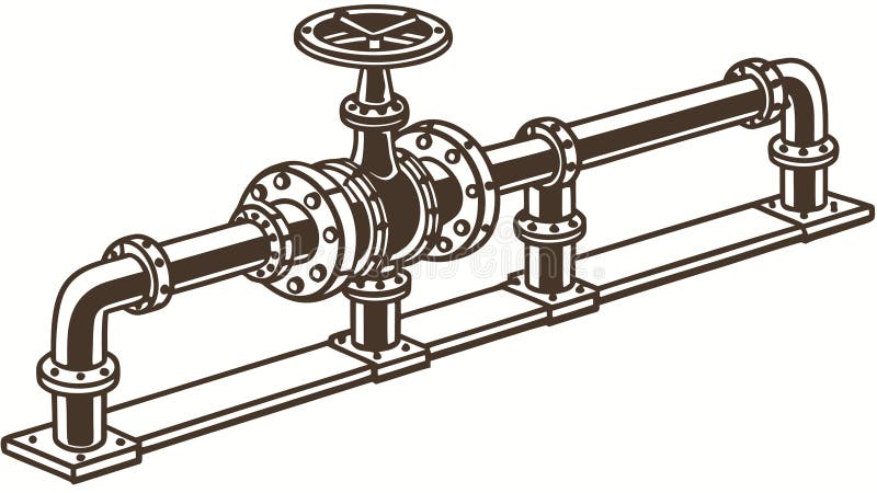 Industrial Pipeline Infrastructure System, Vector Design Generative AI ...