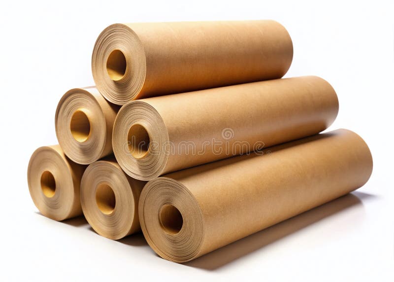 Robust and Versatile Brown Kraft Paper Rolls a Stacked Collection for ...