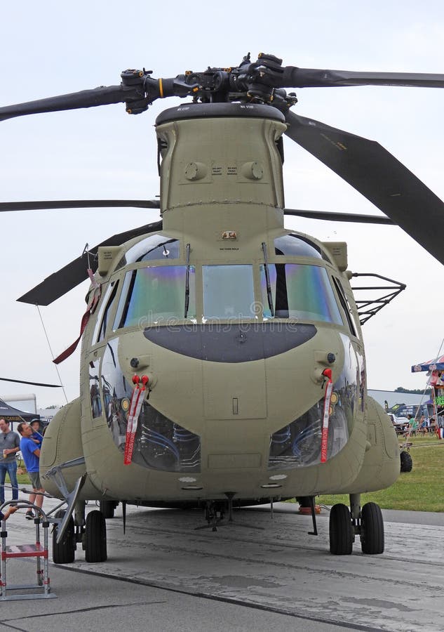 ROC Rochester Airshow Army Chinook Helicopter on Display Editorial ...