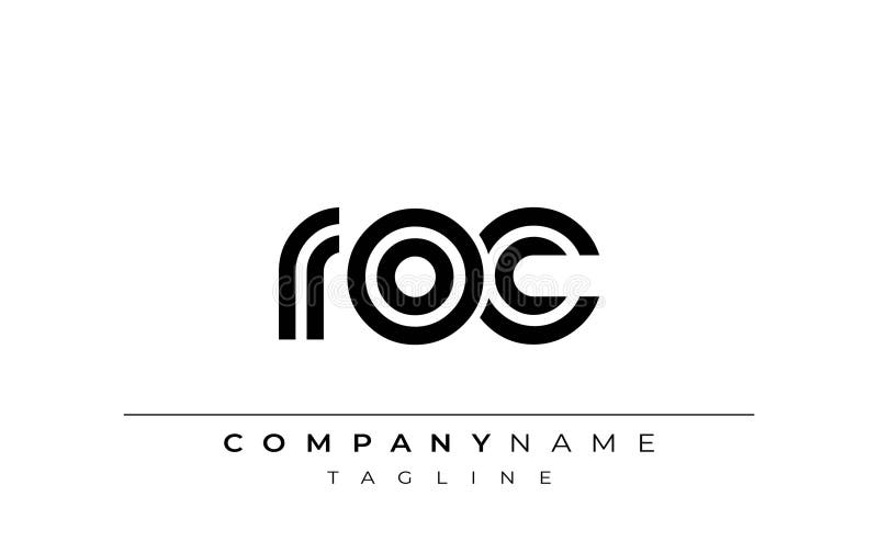 ROC Creative Unique Modern Letter Logo Design Stock Illustration ...