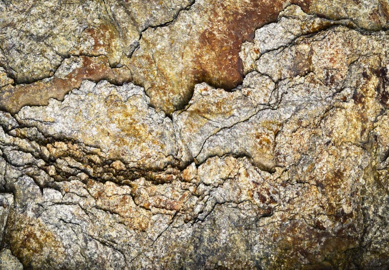 Detalle De Una Roca Agrietada Vieja De La Piedra Caliza Imagen de ...