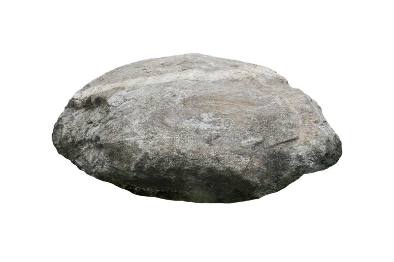 Roca Aislada En Fondo Blanco . Imagen de archivo - Imagen de espacio ...