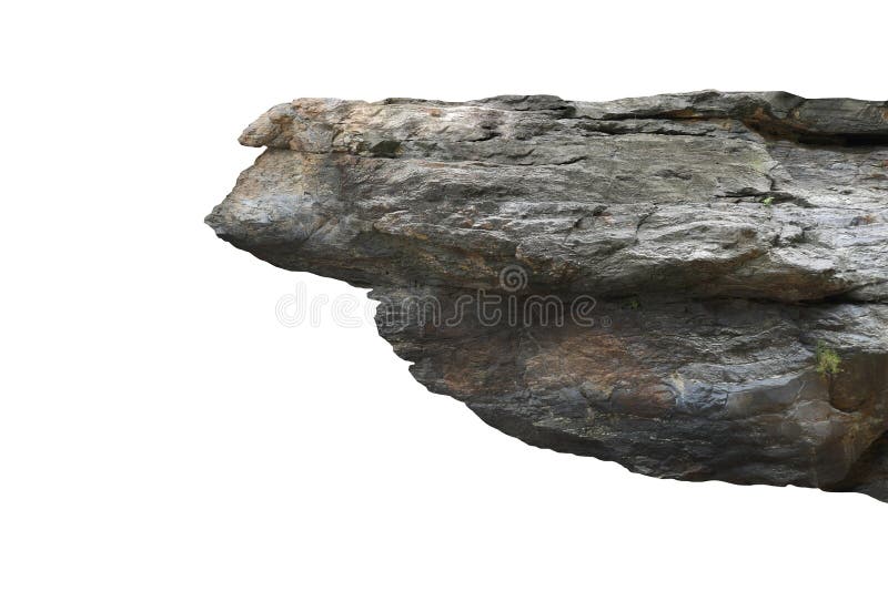 Roca Aislada En Fondo Blanco . Stock de ilustración - Ilustración de ...