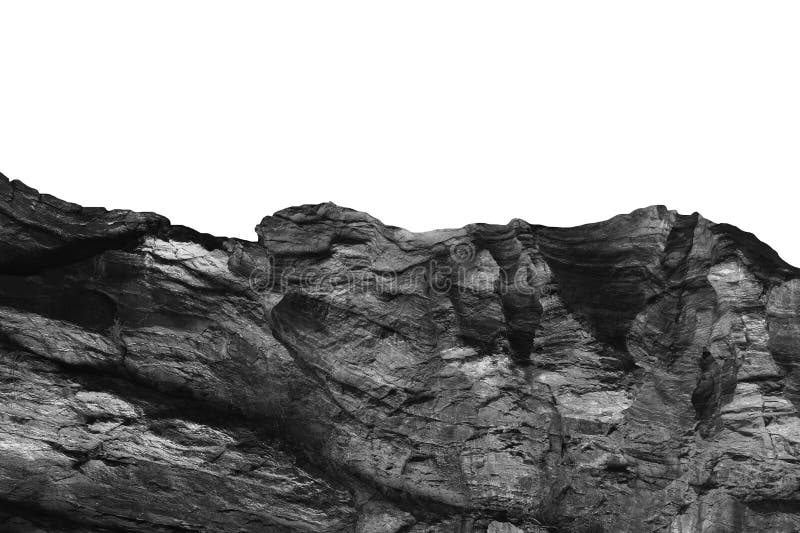 Roca Aislada En Fondo Blanco . Stock de ilustración - Ilustración de ...