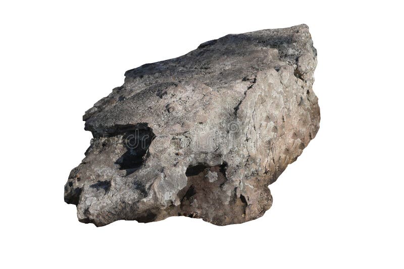 Roca Aislada En Fondo Blanco Piedra Stock de ilustración - Ilustración ...