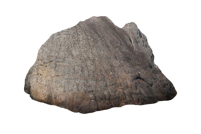 Roca Aislada En Fondo Blanco Piedra Foto de archivo - Imagen de pila ...