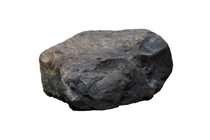 Roca Aislada Sobre Fondo Blanco. Piedra Foto de archivo - Imagen de ...