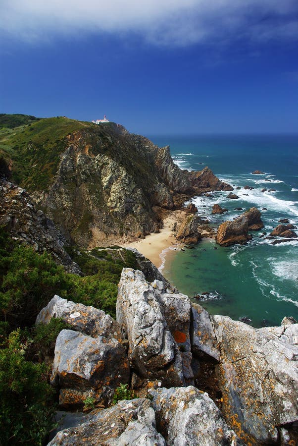 Roca Cape stock image. Image of house, coast, dramatic - 25752303