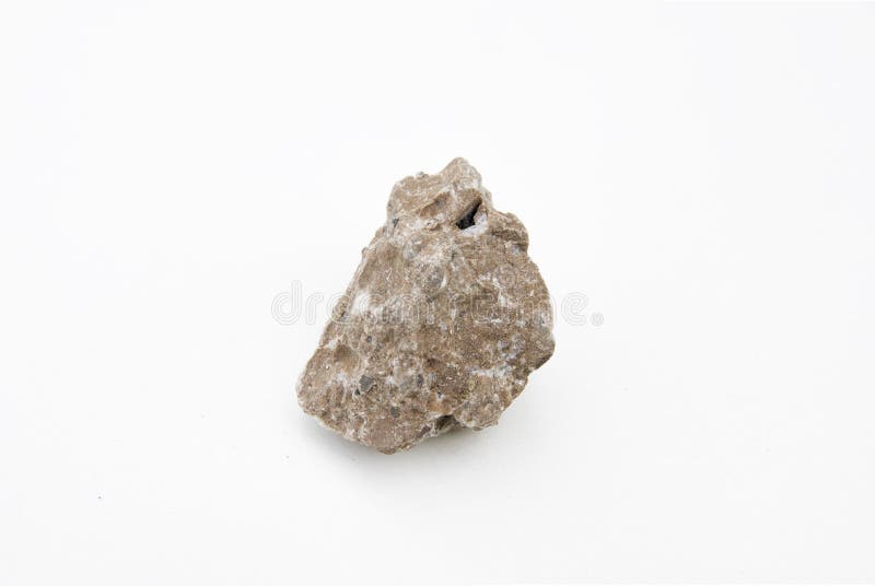 Roca De La Brecha Sobre Blanco Imagen de archivo - Imagen de detalle ...