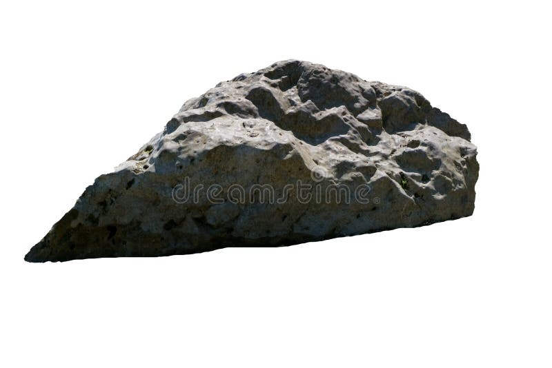 Roca De Piedra Grande Aislada En Blanco Imagen de archivo - Imagen de ...