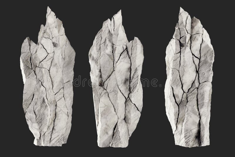 Roca De Piedra Rota Textura De Piedra 3d Renderizado. Stock de ...