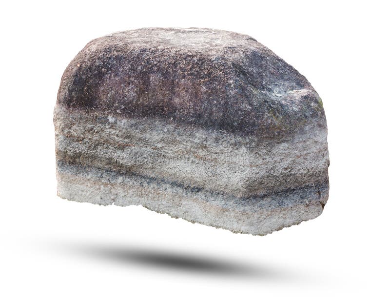 Roca Grande Aislada En El Fondo Blanco Imagen de archivo - Imagen de ...