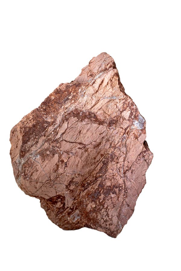 Roca Rosa Vedada Aislada En Fondo Blanco. Foto de archivo - Imagen de ...