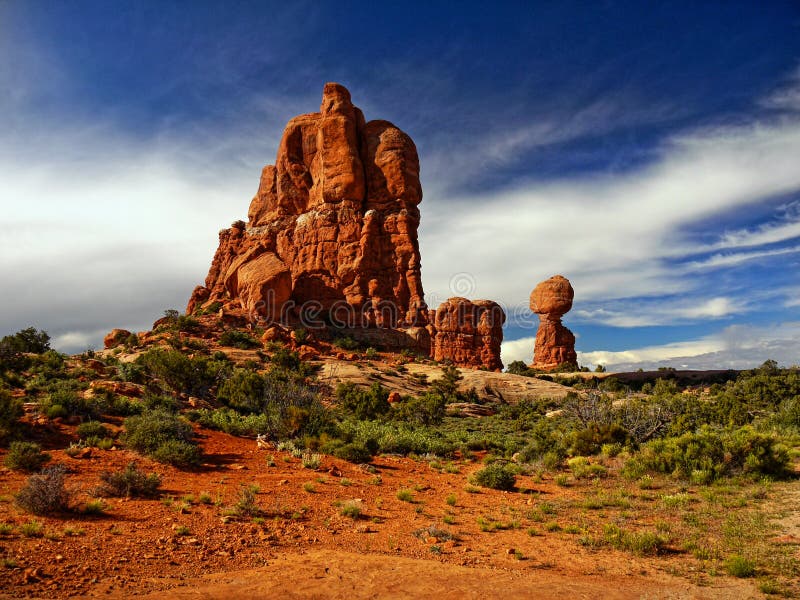 Rocas Rojas, Arcos Parque Nacional, Utah Foto de archivo - Imagen de ...