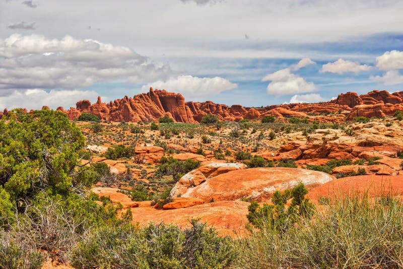 Desierto Rojo De La Roca De Moab Utah Imagen de archivo - Imagen de ...