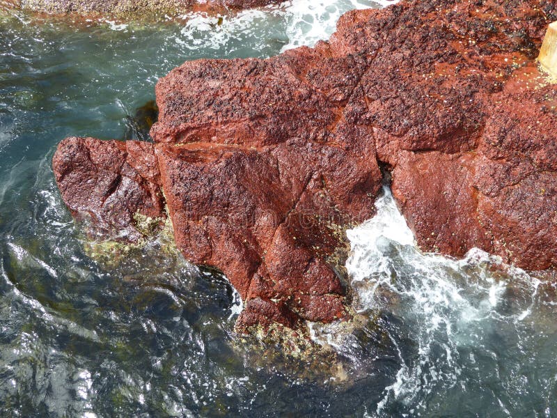 Rocas Rojas Devonianas Antiguas Imagen de archivo - Imagen de formas ...