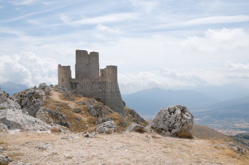 Rocca Calascio. Calascio Castle Inside. Stock Photo - Image of sasso ...