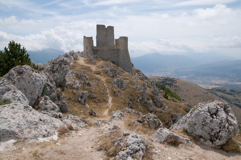 Rocca Calascio. Calascio Castle Inside. Stock Photo - Image of sasso ...