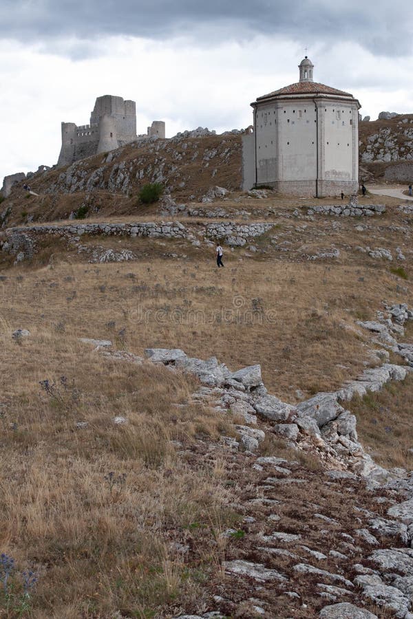 Rocca Calascio stock image. Image of historic, desert - 293905643