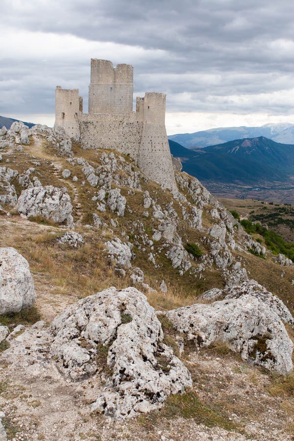 Rocca Calascio stock image. Image of rampart, castle - 293905663