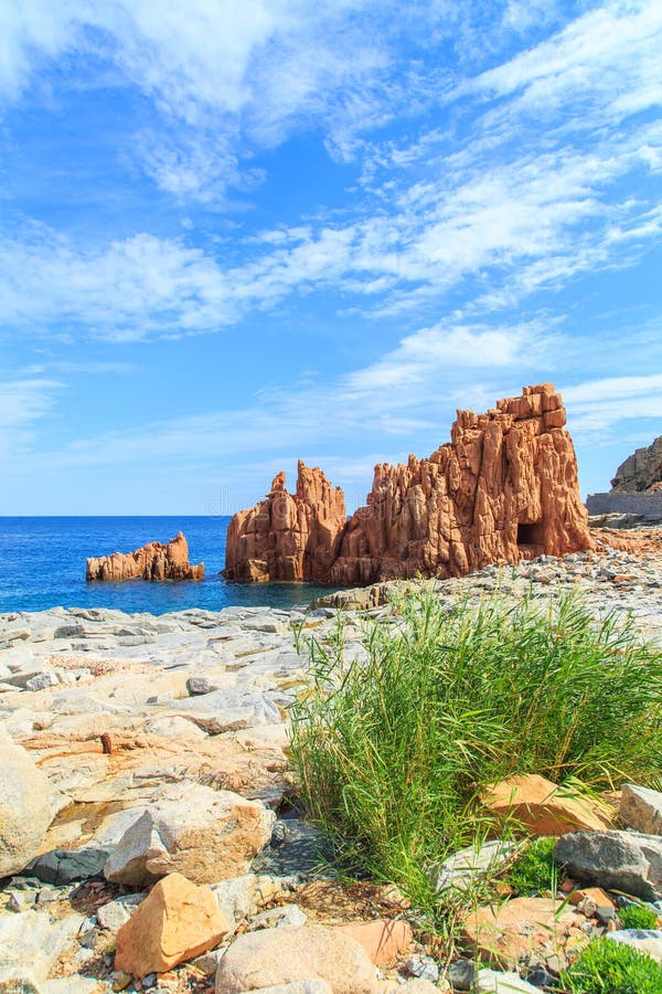 Rocca Rossa in Arbatax, Sardinia Stock Image - Image of outdoor ...