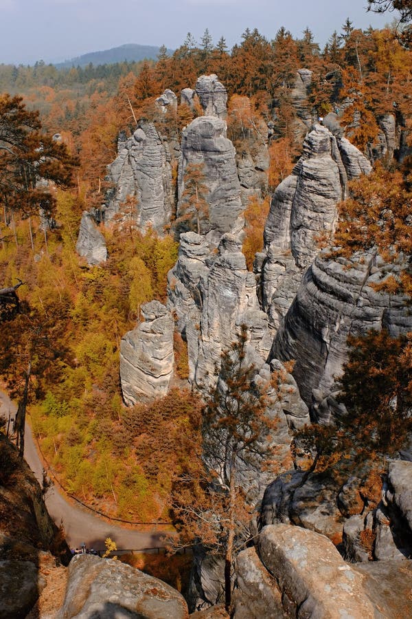 Rocce Dell'arenaria in Repubblica Ceca Immagine Stock - Immagine di ...