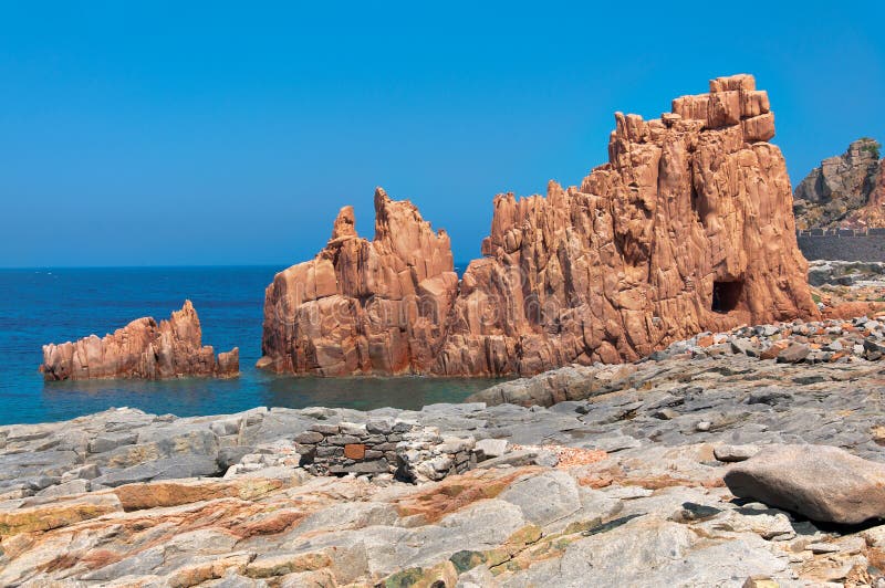 Rocce Di Colore Rosso Di Arbatax Immagine Stock - Immagine di sardegna ...
