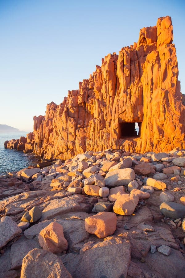 Rocce Rosse Arbatax, Sardinia Stock Image - Image of natural, landmark ...