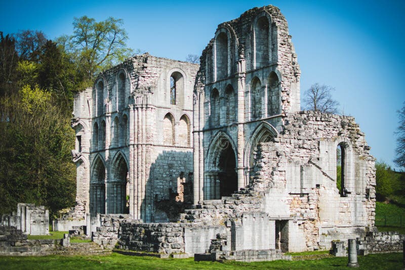 Roche Abbey Ruins Maltby UK Stock Photo - Image of architecture ...