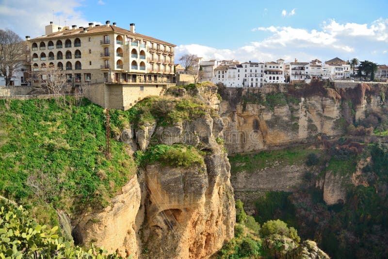 Vue Panoramique De La Vieille Ville De Ronda Spain Image stock - Image ...