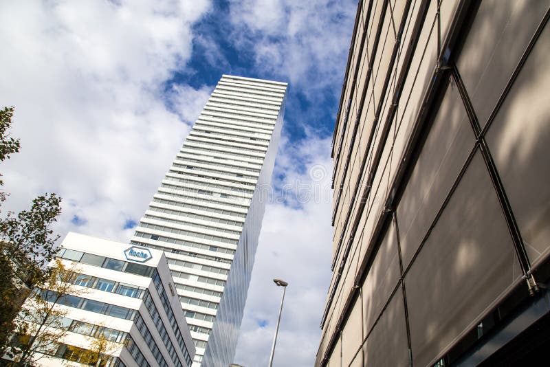 Roche Tower in Basel, Switzerland Editorial Stock Photo - Image of ...