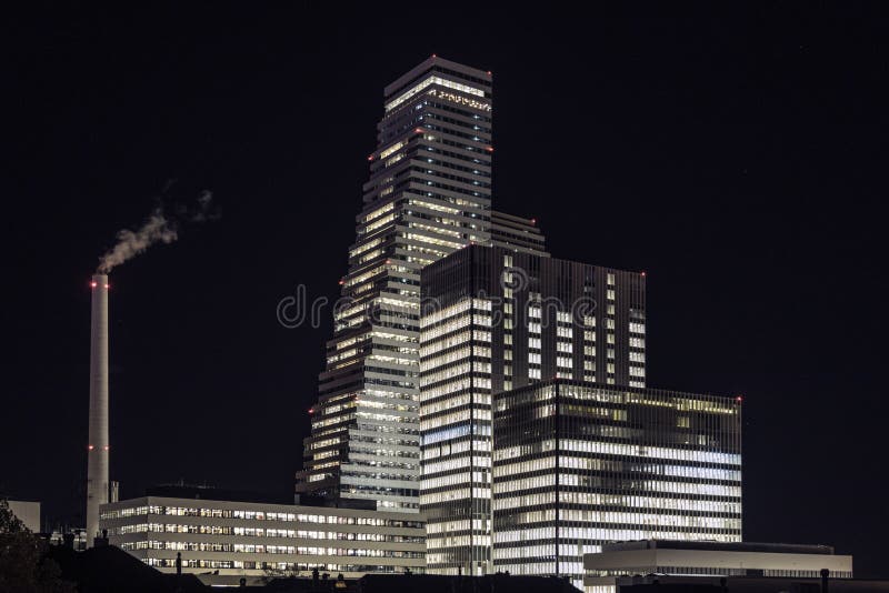Roche Tower, or `Building 1` of Pharmaceutical Company Hoffmann-La ...