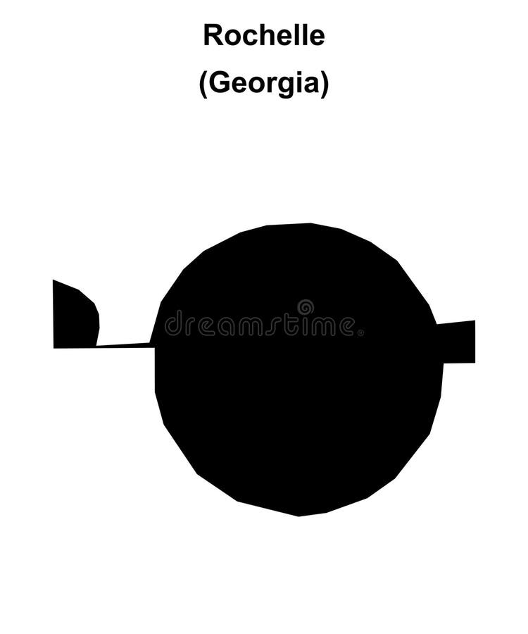 Rochelle outline map stock illustration. Illustration of contour ...
