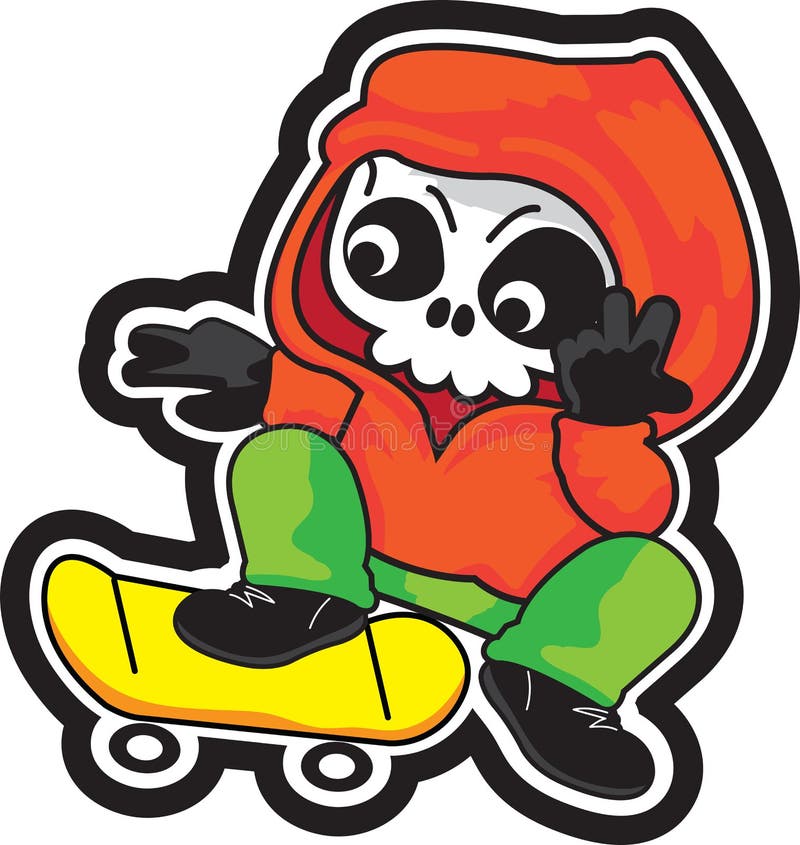 Rochen vektor abbildung. Illustration von pochen, skateboard - 48296987