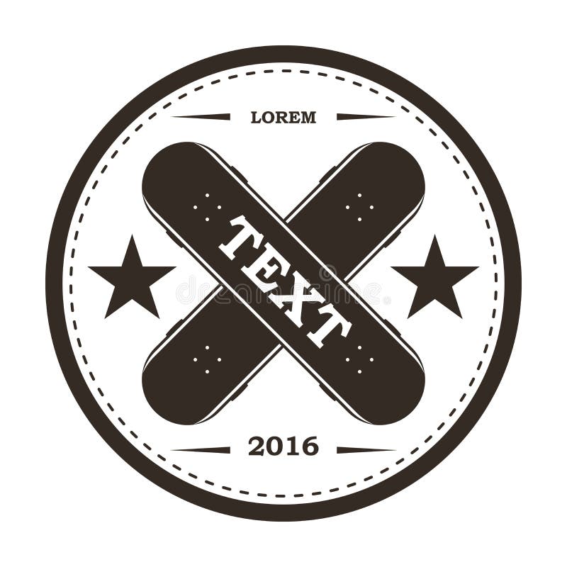 Rochen-Parkikone Skateboardlogo Vektor Abbildung - Illustration von ...