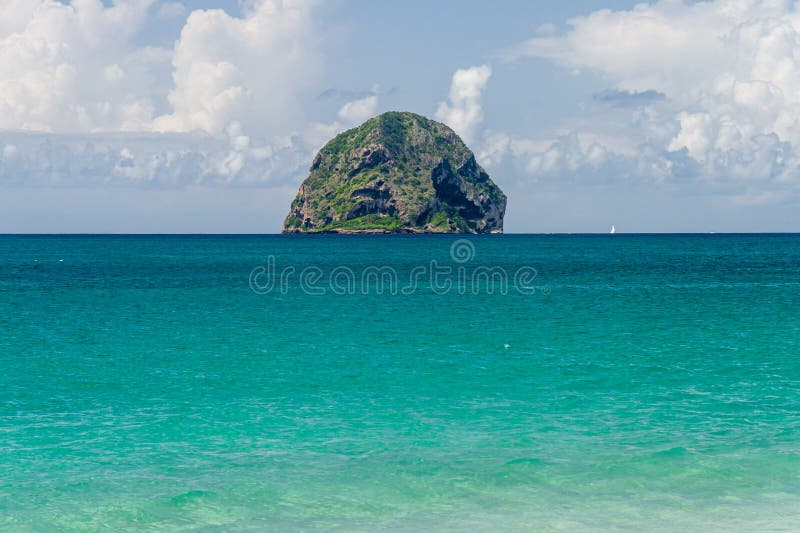 Rocher Du Diamant Diamond Rock in Martinique Stock Photo - Image of ...