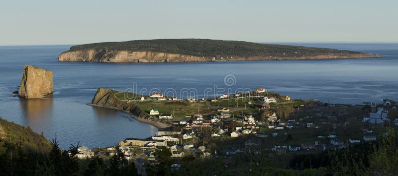 Rocher perce panorama stock photo. Image of fishing, sunset - 25617382
