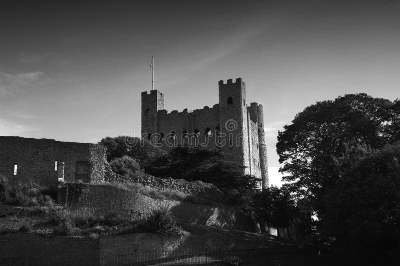 Rochester Castle Keep stock photo. Image of black, century - 11294800