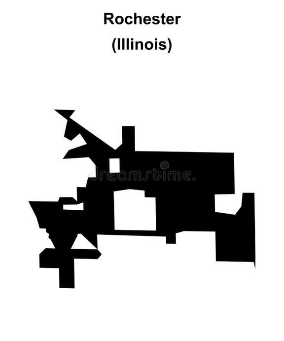 Rochester outline map stock vector. Illustration of isolated - 387248132