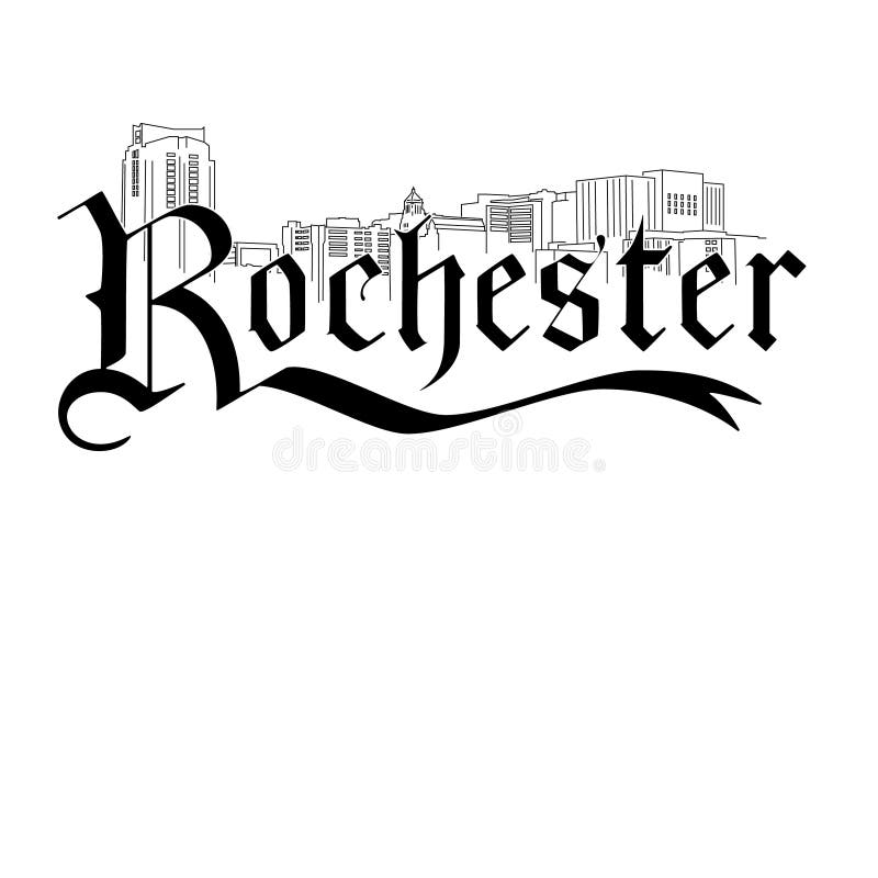 Rochester Minnesota stock vector. Illustration of lettering - 243048348