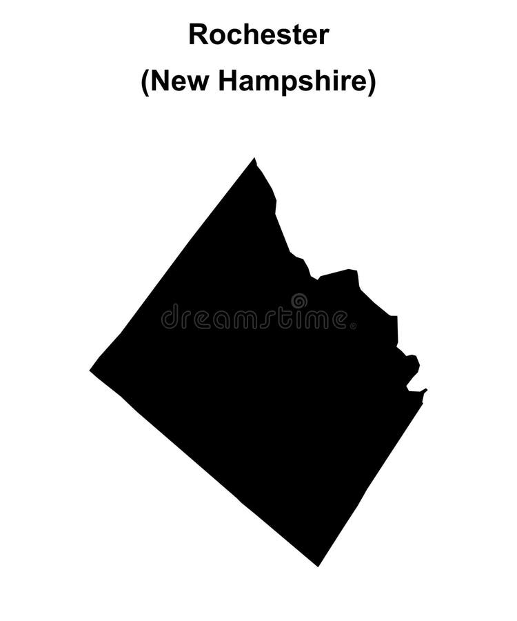 Rochester outline map stock vector. Illustration of vector - 357486775