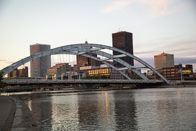 Rochester NY Bridge stock image. Image of city, rochester - 192027175