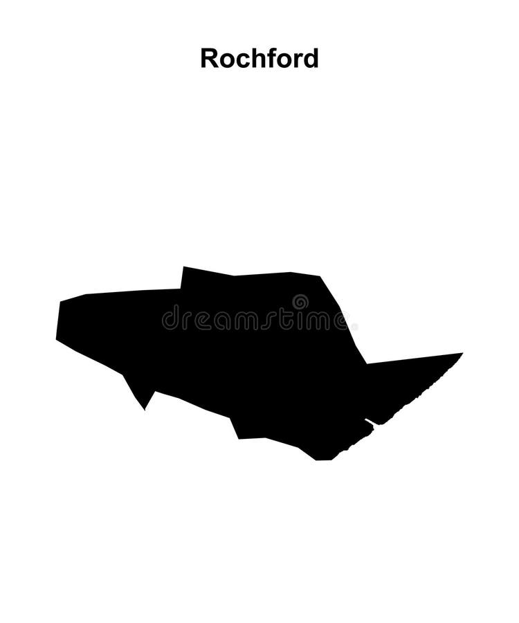 Rochford outline map stock vector. Illustration of england - 371646029