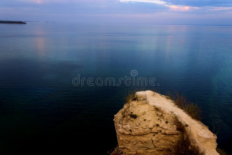 Rock above the ocean stock image. Image of relaxing, boulder - 87718867