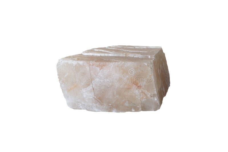Raw of Calcite Stone Isolated on White Background from Lamphun ...
