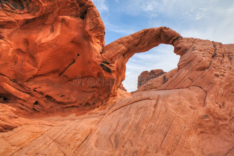 Rock Arch stock photo. Image of texture, fire, nevada - 12428242