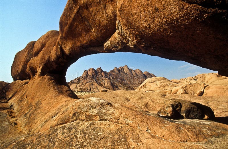 Rock arch stock image. Image of arch, granite, orange - 17675705